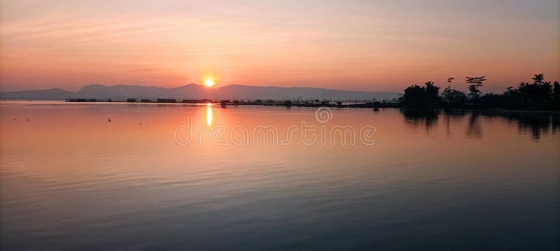 Love Sunrise Rawapening Indonesia Stock Photo - Image of sunrise ...