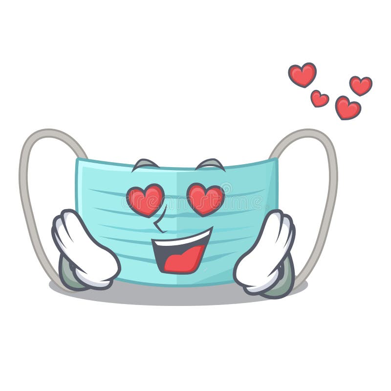 With Love Mask Protect Yourself Stock Illustration - Illustration of ...