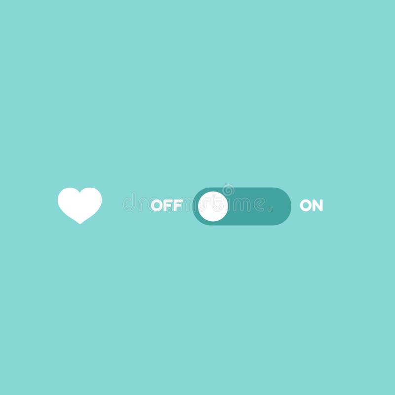 Love Switcher. Romantic on-OFF Toggle Switch. Valentine Day Deactivate ...