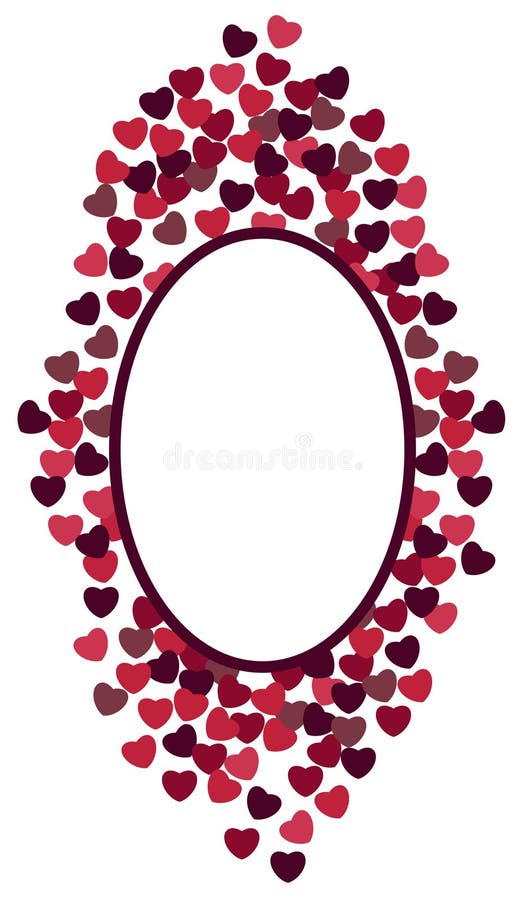 Love Symbol Vector. Frame of Hearts. Many Hearts Stock Vector ...