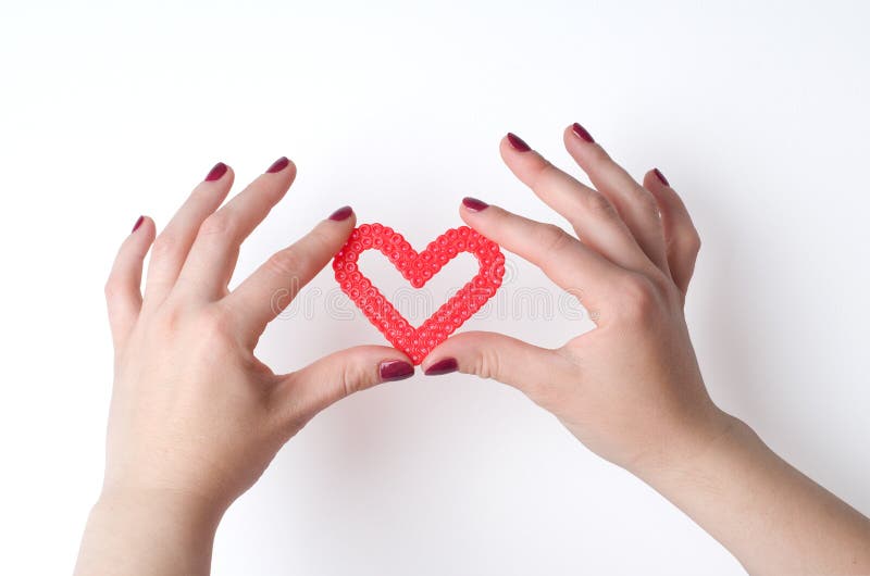 Love symbol stock photo. Image of sign, single, holding - 46355850