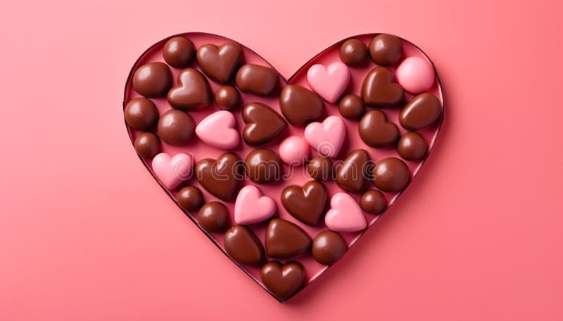 Love Symbolized by Heart Shaped Chocolate Stack, a Sweet Indulgence ...