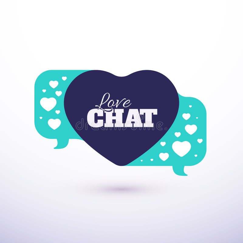 Love Talk Chat Dating, Heart Shape in Message Bubble Stock Vector ...