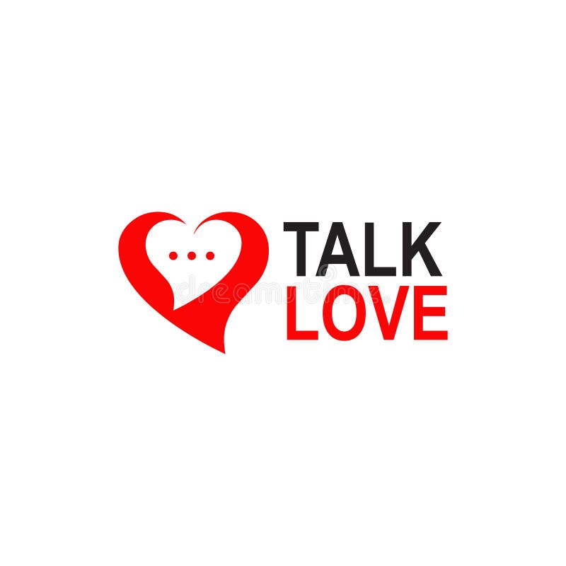 Love Talk Icon Logo Design Template Stock Vector - Illustration of logo ...