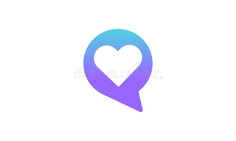 Love Talking Bubble Logo Icon Concept Stock Vector - Illustration of ...