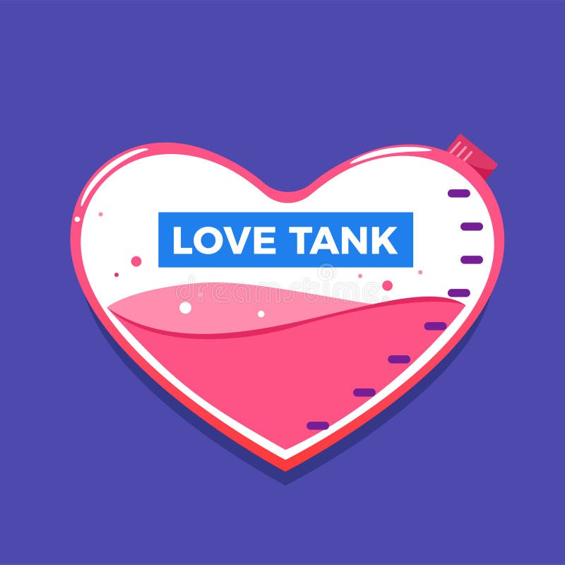 The Love Tank. Isolated Vector Illustration Stock Vector - Illustration ...