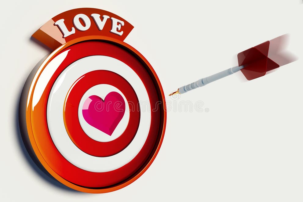 Love target stock illustration. Illustration of hitting - 15134147