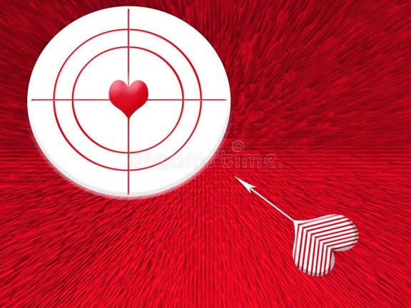 Love Target stock illustration. Illustration of valentines - 62146