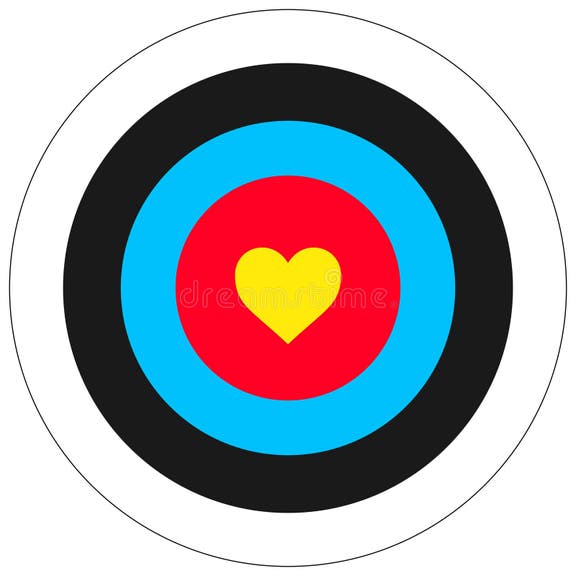 Heart Shape Bullseye Stock Illustrations – 85 Heart Shape Bullseye ...