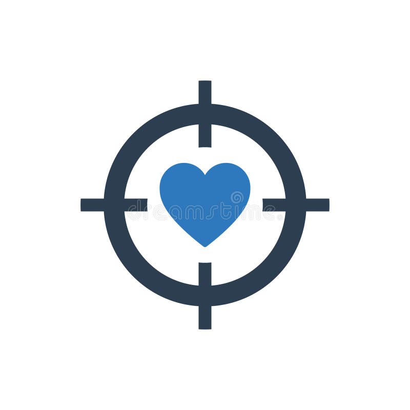 Love Target Icon - Heart Target Icon Stock Vector - Illustration of ...