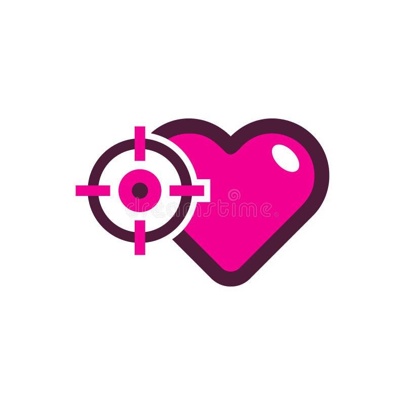 Love Target Logo Icon Design Stock Vector - Illustration of creative ...