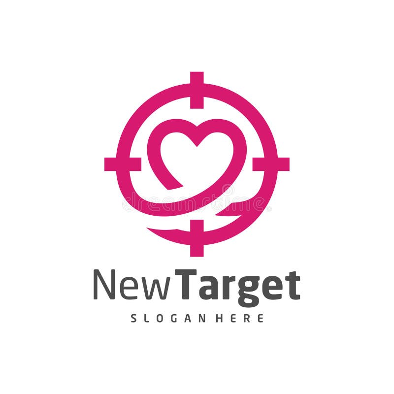 Set of Love Target Logo Vector Template, Creative Target Logo Design ...