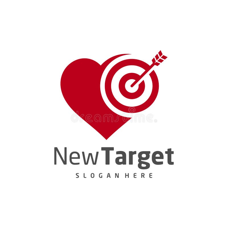 Love Target Logo Vector Template, Creative Target Logo Design Concepts ...