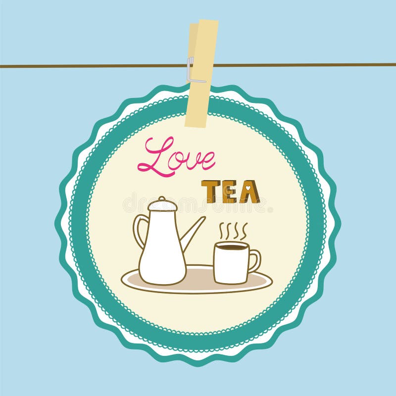 Love tea card5 stock illustration. Illustration of romance - 34414701
