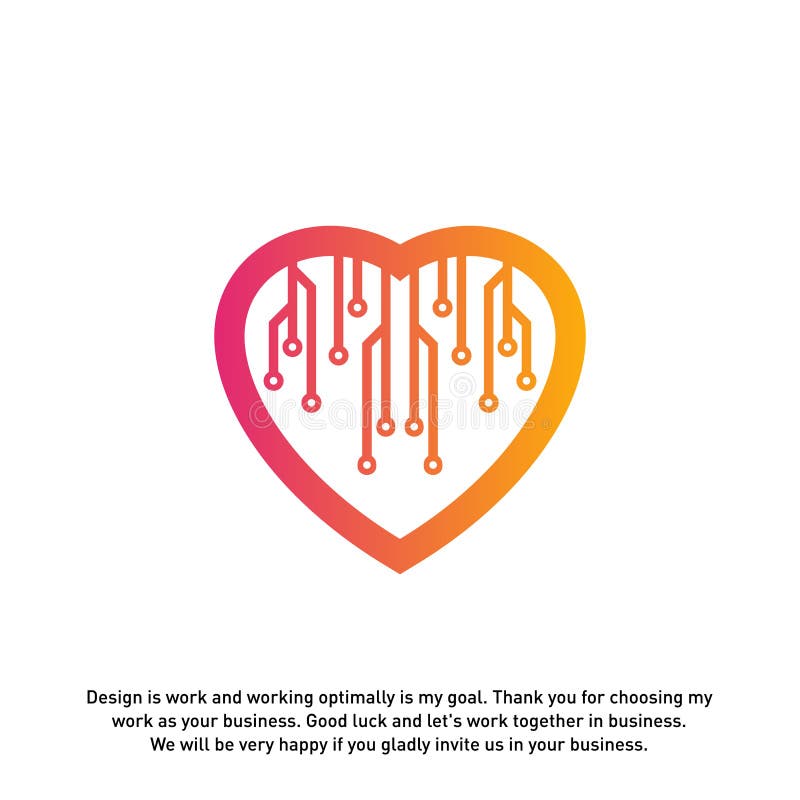 Love Tech Creative Logo Concepts, Tech Logo Template, Elements and ...