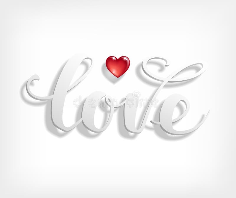 I Love You Calligraphic Lettering Stock Vector Illustration Of