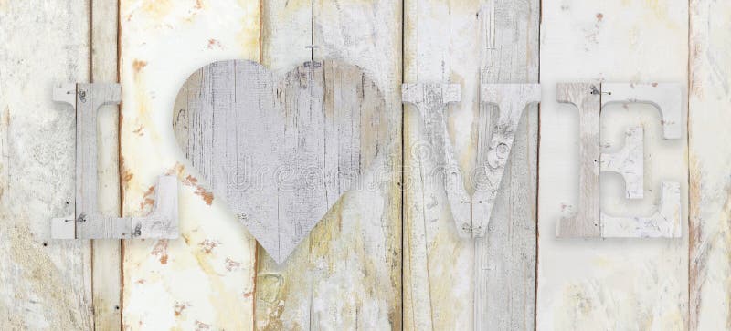 Love Text with Heart Shape on Wood Planks Grunge Texture Stock Image ...