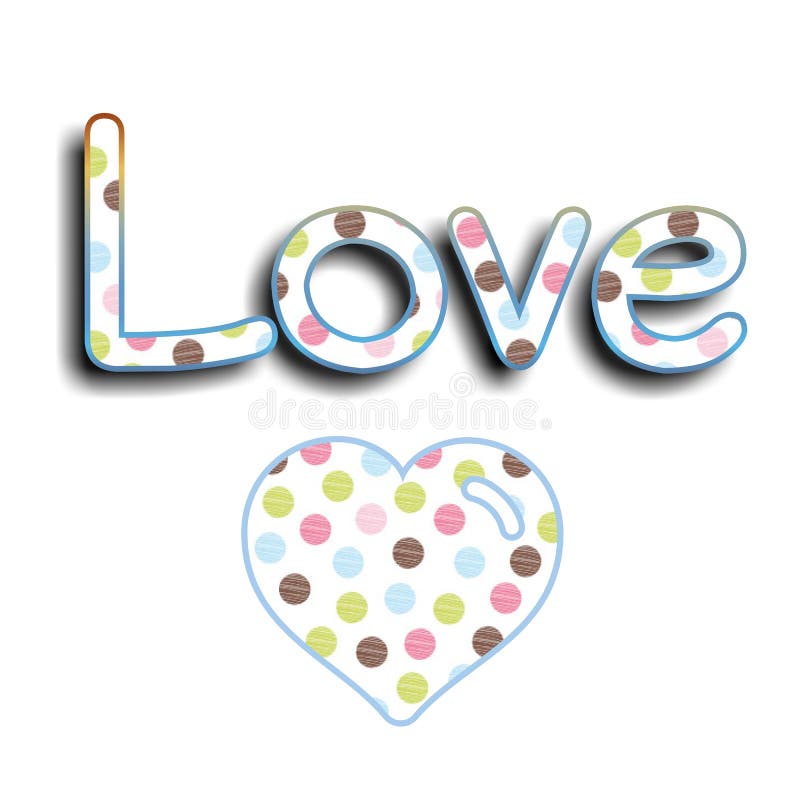 Love Text and Heart on White Background Romance Love Abstract Stock ...