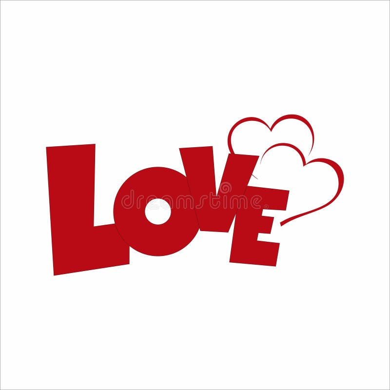 Love Text Overlay. Vector Illustration. Stock Illustration ...