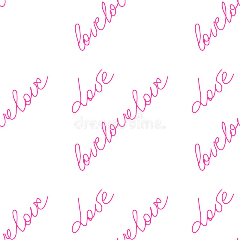 Love Text Seamless Pattern. Text Backgrounds Applicable in Printing ...