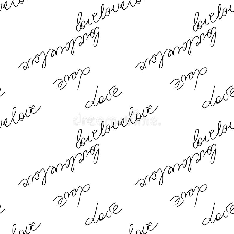 Love Text Seamless Pattern. Text Backgrounds Applicable in Printing ...