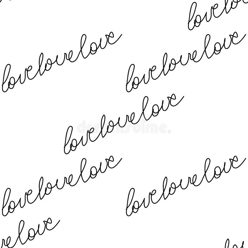 Love Text Seamless Pattern. Text Backgrounds Applicable in Printing ...