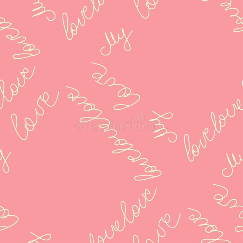 Love Text Seamless Pattern. Text Backgrounds Applicable in Printing ...