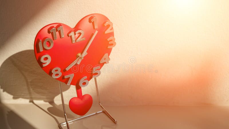 Love and Time, Heart Shaped of Clock Decor at Home Stock Photo - Image ...