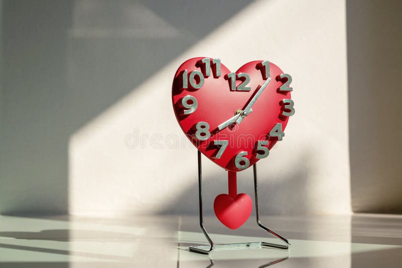 Love and Time, Heart Shaped of Clock Decor at Home Stock Photo - Image ...