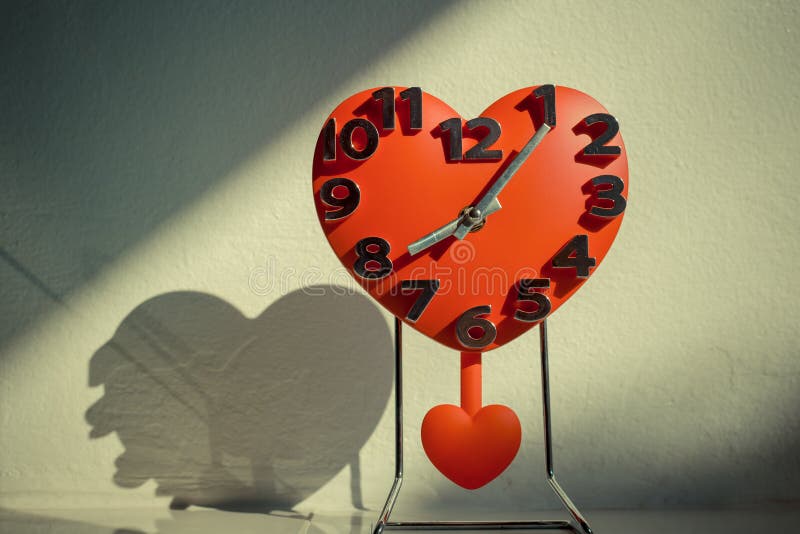Love and Time, Heart Shaped of Clock Decor at Home Stock Photo - Image ...