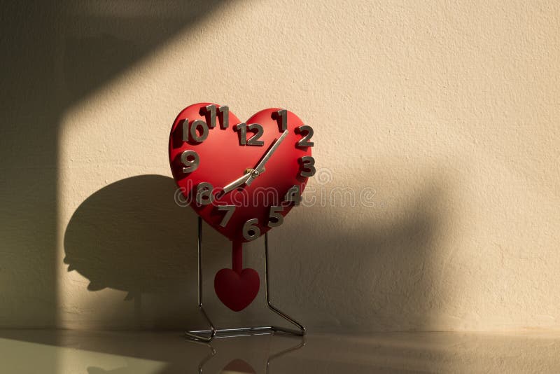 Love and Time, Heart Shaped of Clock Decor at Home Stock Photo - Image ...