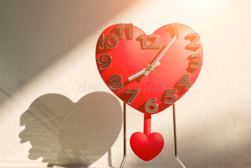 Love and Time, Heart Shaped of Clock Decor at Home Stock Image - Image ...