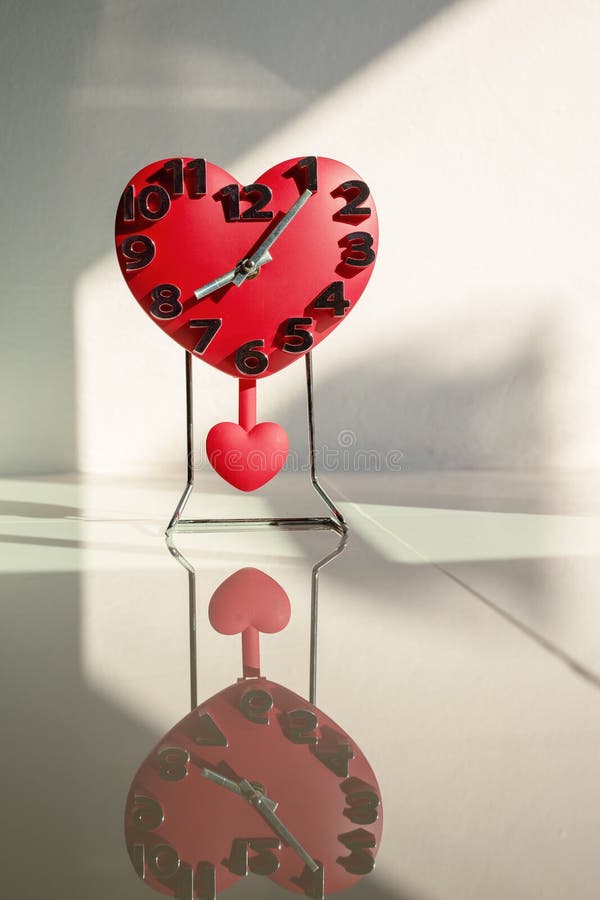 Love and Time, Heart Shaped of Clock Decor at Home Stock Photo - Image ...