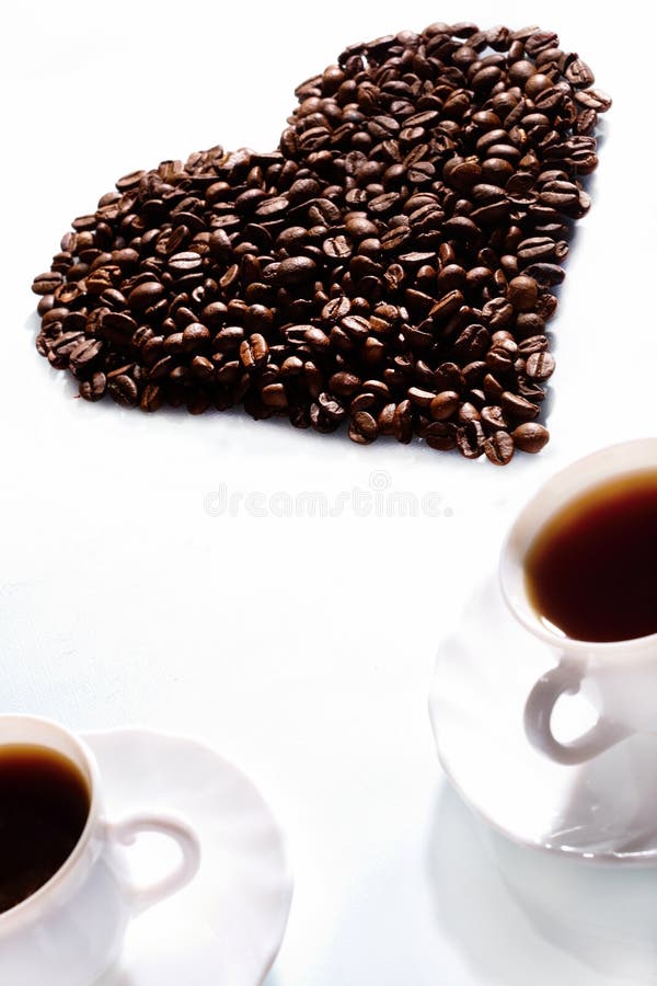 Love cups of coffee stock image. Image of hearts, valentine - 4629633