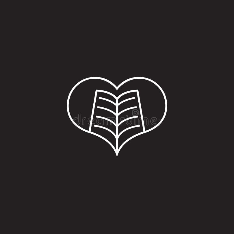Love To Read Outlines Simple Book Icon Vector Stock Vector ...