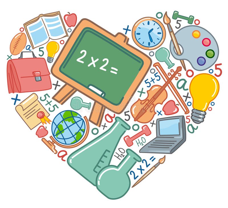 Love to school stock vector. Illustration of books, education - 27658006