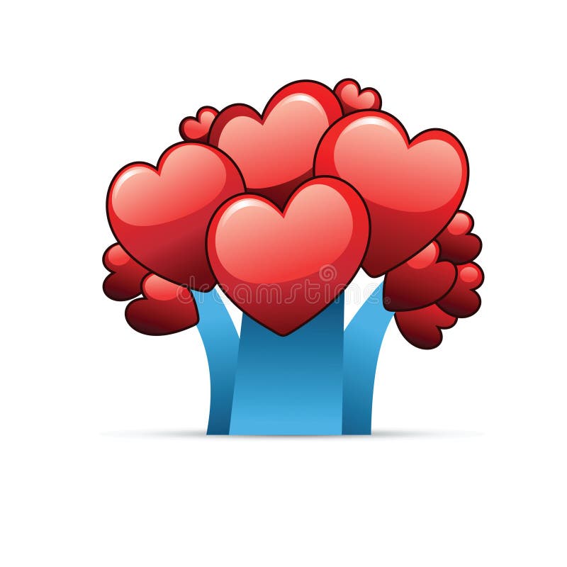 Love tree stock vector. Illustration of single, shape - 11745899