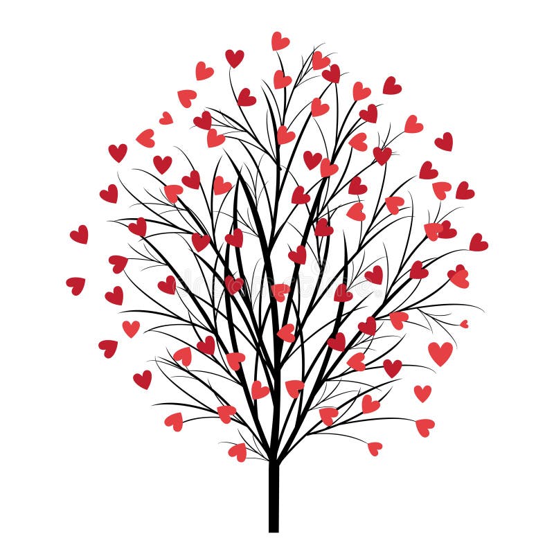 Love tree stock vector. Illustration of motif, colorful - 18237902