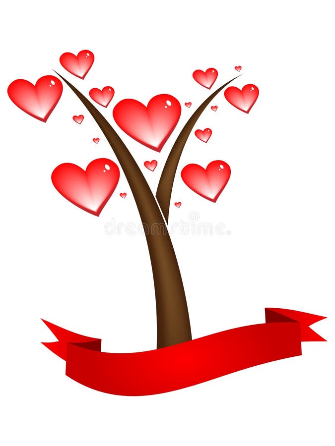 Love tree stock illustration. Illustration of heart, park - 18859601