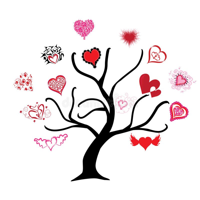 Love tree stock vector. Illustration of love, concept - 21033323