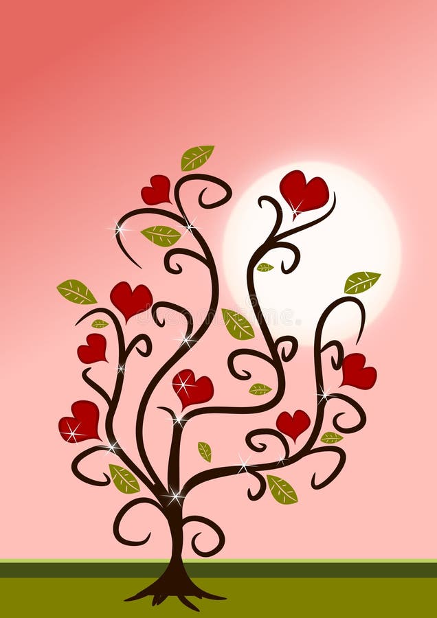 Love tree stock illustration. Illustration of symbol - 22157445