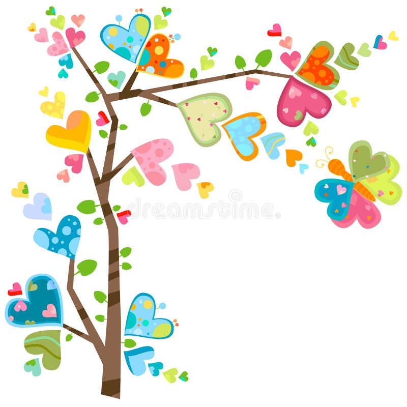 Love tree stock vector. Illustration of design, birthday - 13483739