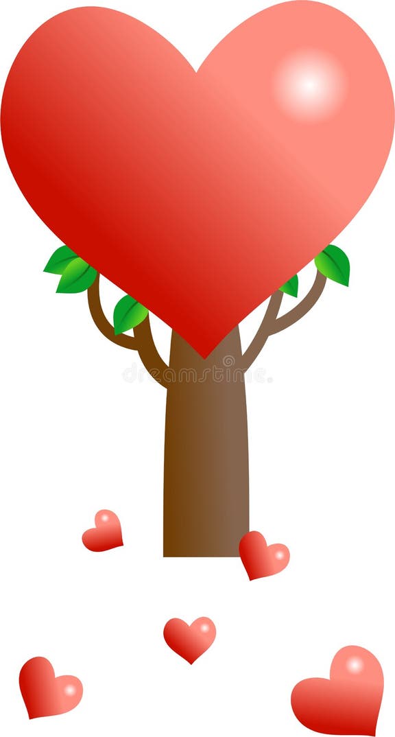 Valentine Day Hearts Tree Clip Art Stock Illustrations – 115 Valentine ...