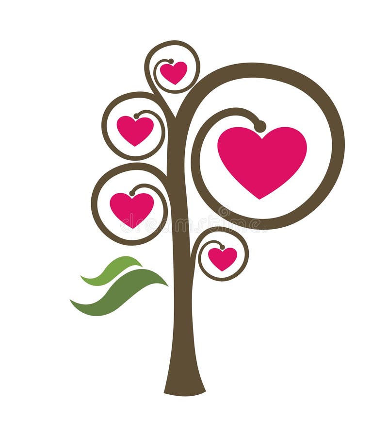 Tree love symbol stock vector. Illustration of computer - 7959189