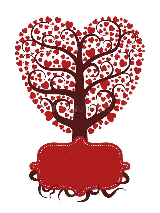 Abstract heart tree stock vector. Illustration of organic - 28538106