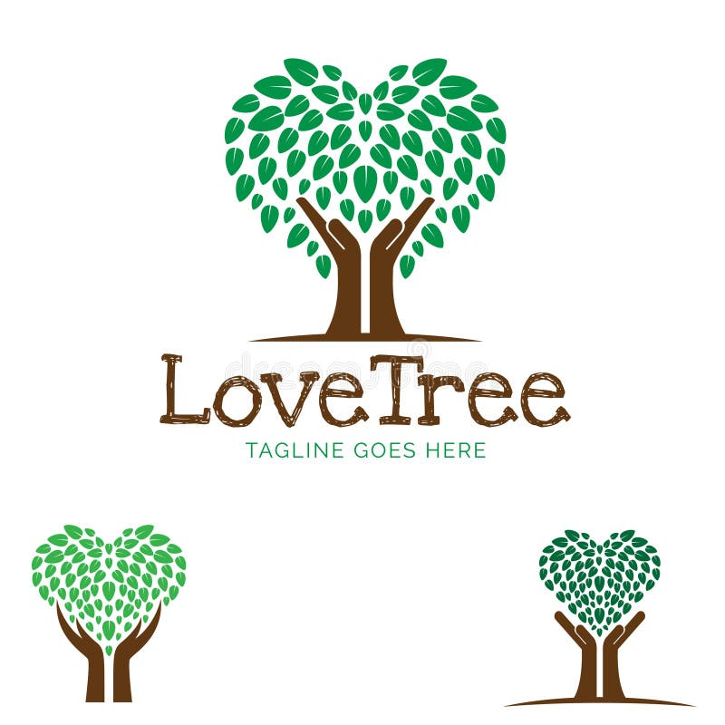 Love Tree or Care Tree Logo Design Vector Stock Vector - Illustration ...