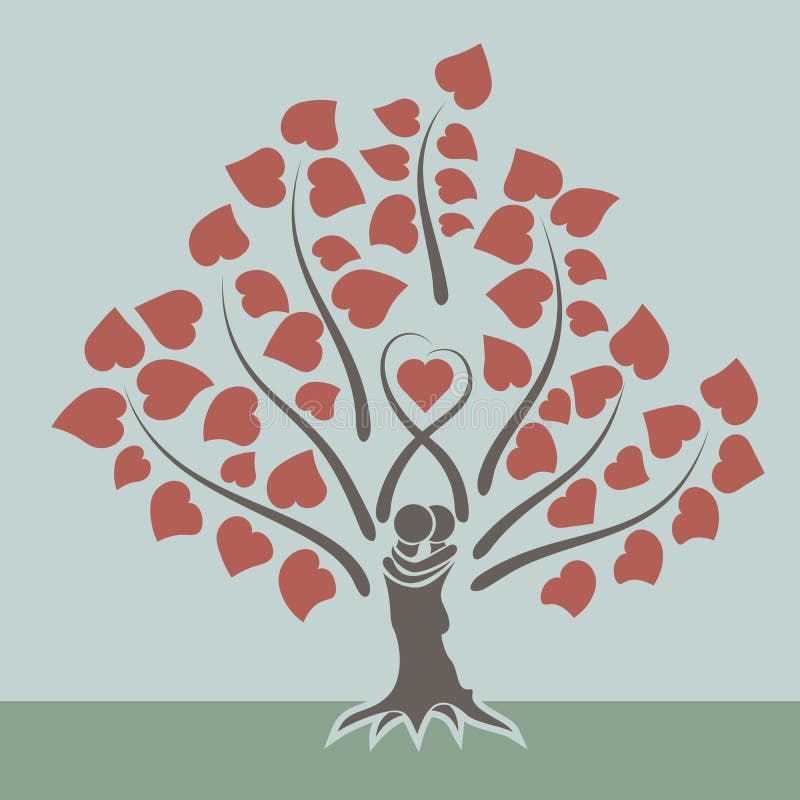 Love tree concept stock vector. Illustration of abstract - 62817152