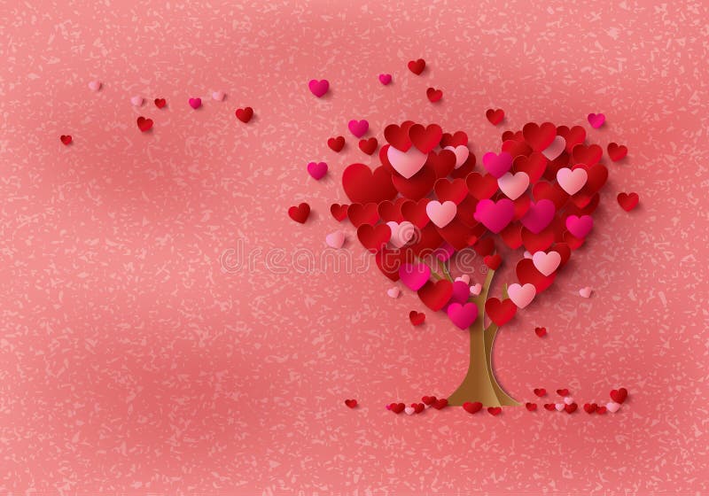 Two Enamored Under a Love Tree Stock Vector - Illustration of backdrop ...