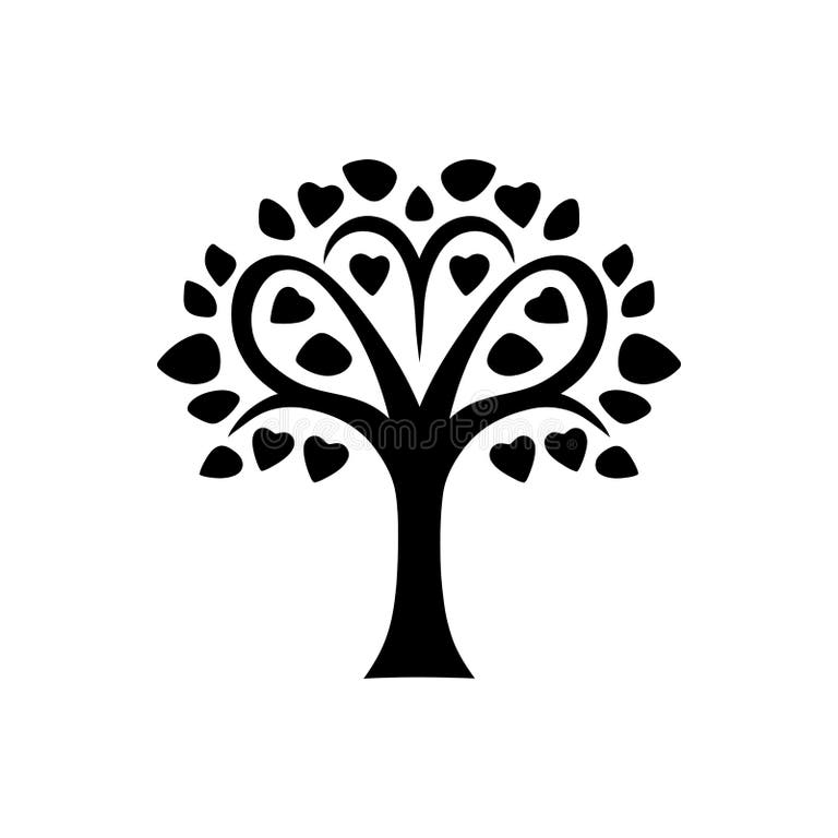 Love tree icon stock vector. Illustration of sign, love - 298399166