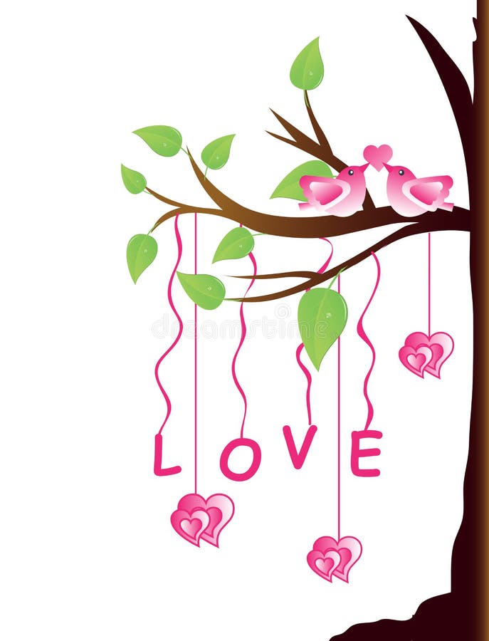 Love Tree stock vector. Illustration of green, lovers - 40513848